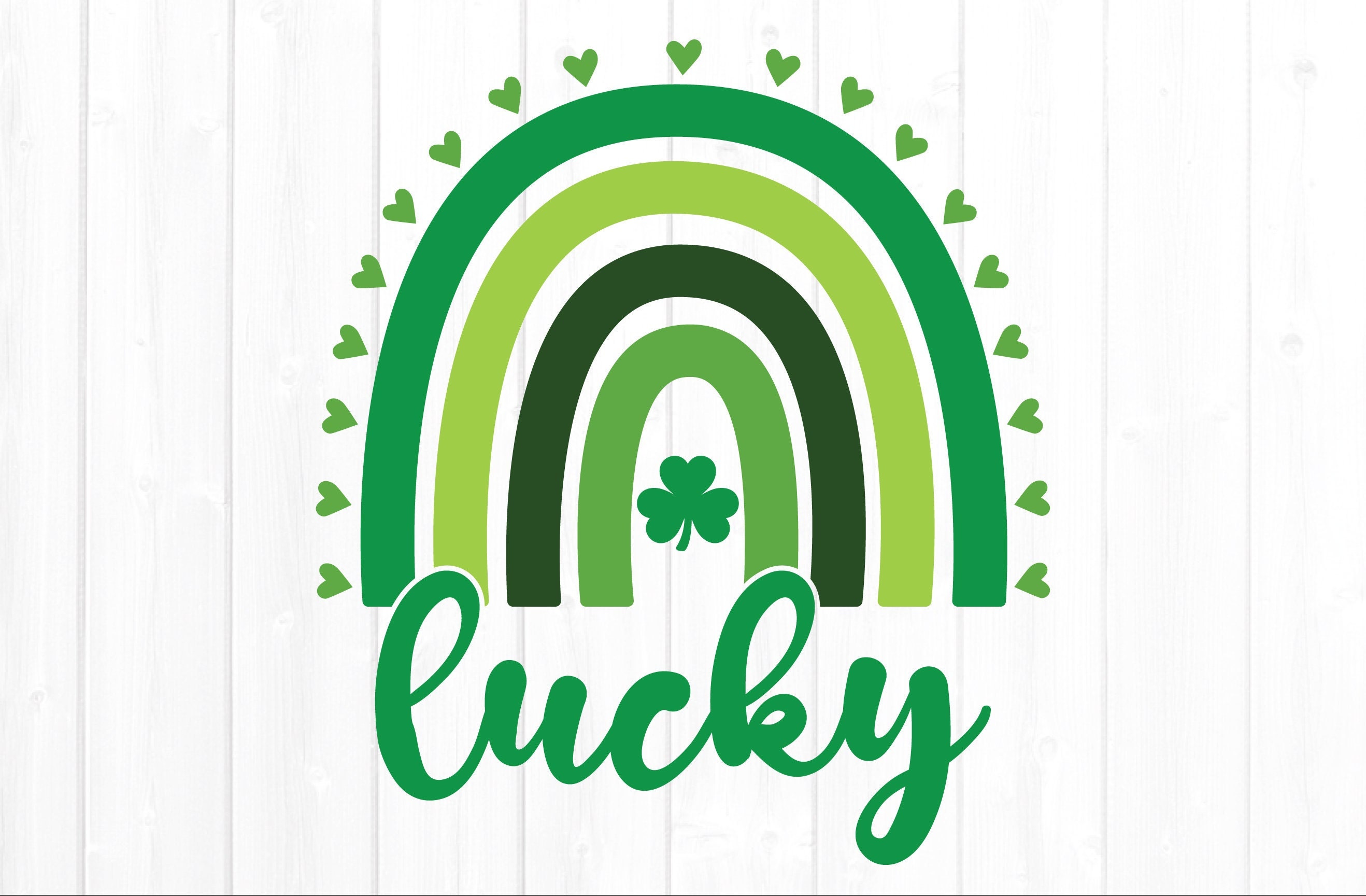 Lucky Rainbow SVG for Commercial Use, Cut File, Cute T-shirt Design ...