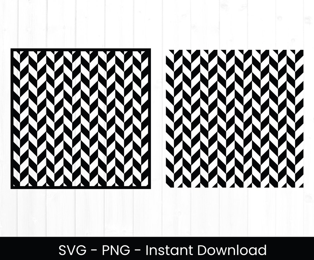 Chevron Svg Cut File, Chevron Pattern With Border, Clipart, Pattern ...