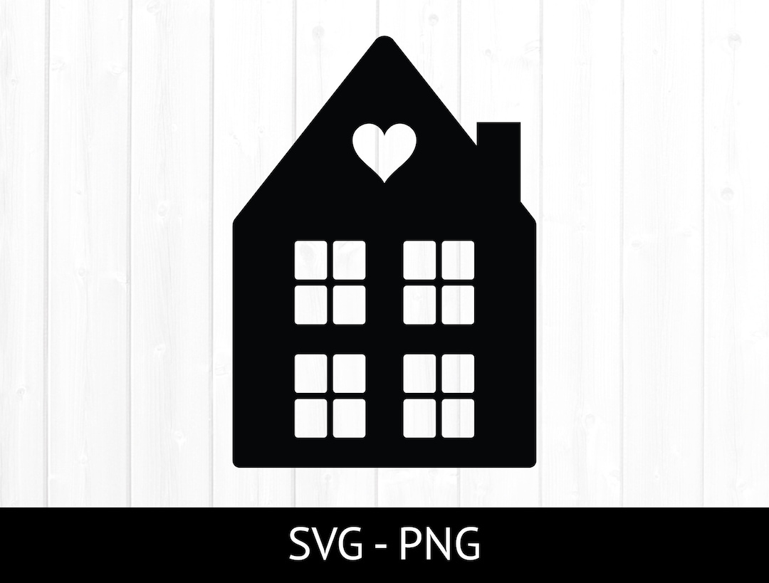 Heart House Svg, Commercial Use, Realtor Cut File, Home With Heart Png ...