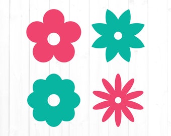 Simple Flower Svg - Etsy