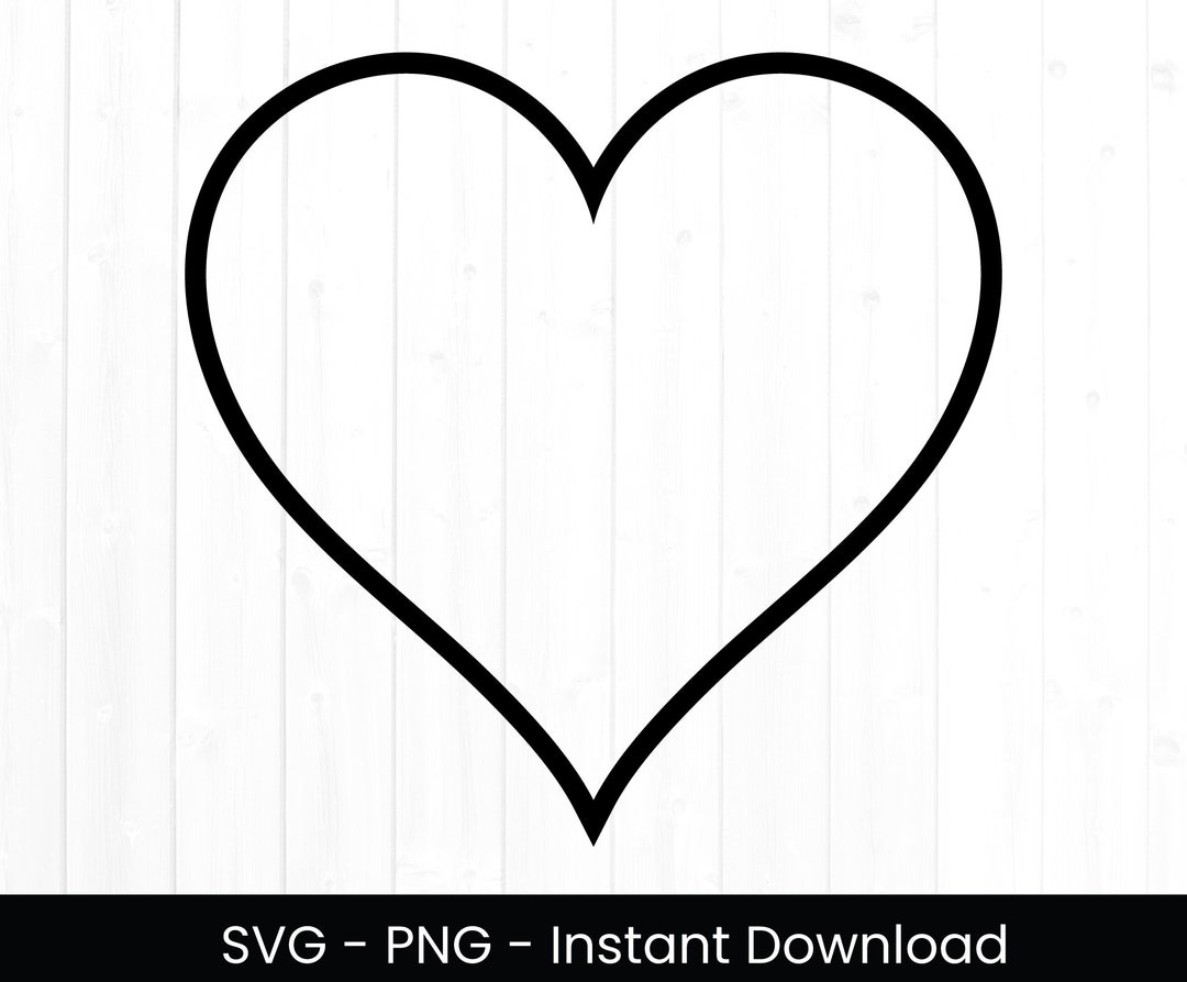 Heart Outline SVG for Cricut Heart Svg for Commercial Use - Etsy UK