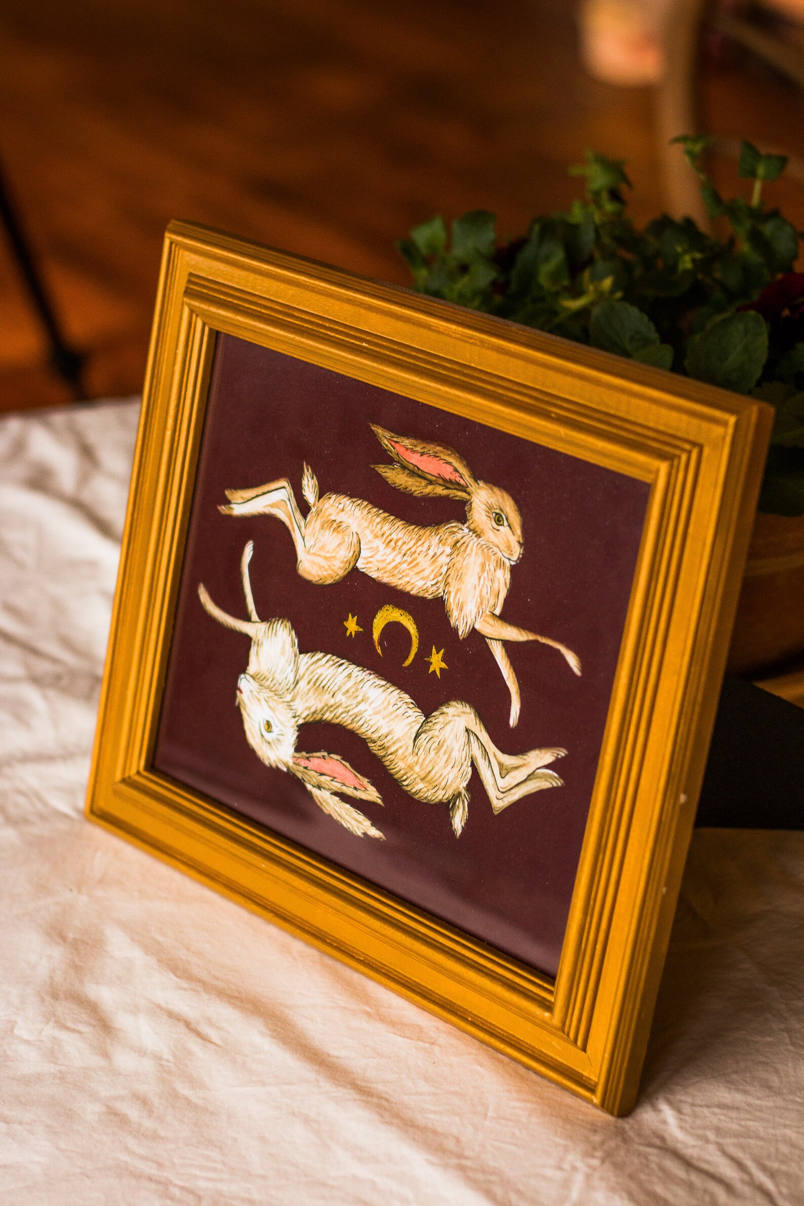 Gemini Hare Art Print Watercolor Rabbit or Bunny Painting - Etsy