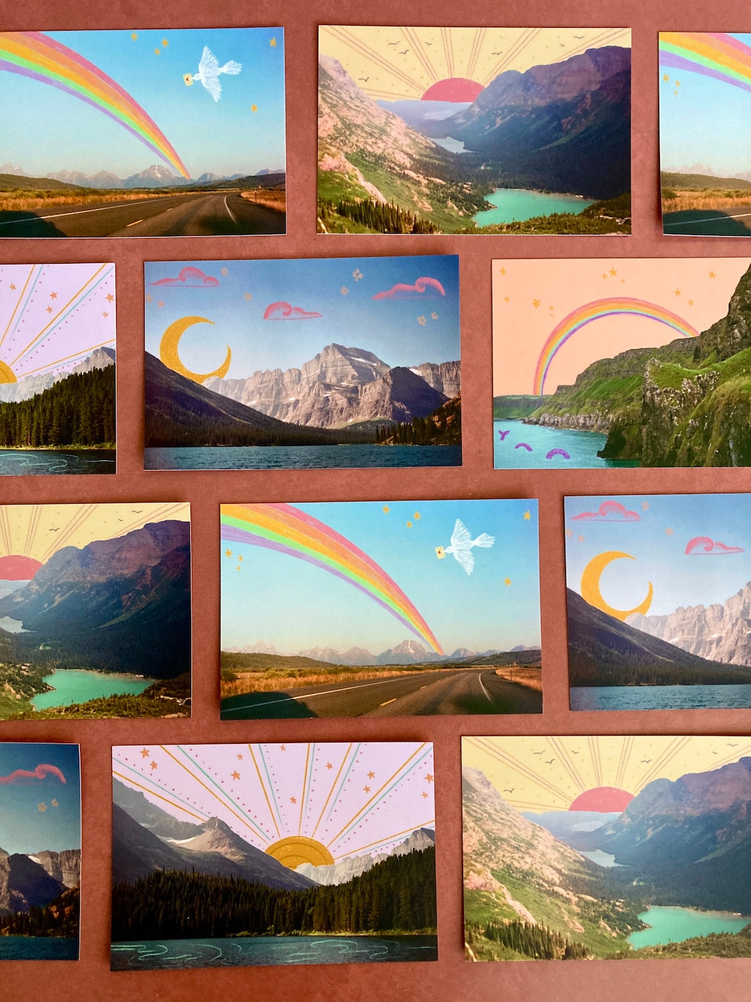 Illustrated Travel Postcards - Individual 4x6 In - Etsy