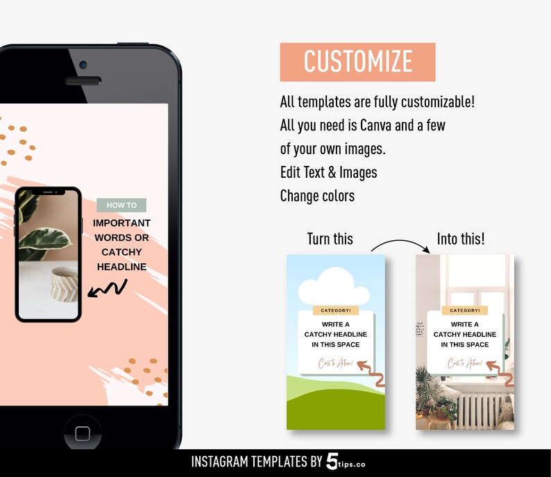 Instagram Templates Reels & IGTV Covers Kit Canva Templates - Etsy