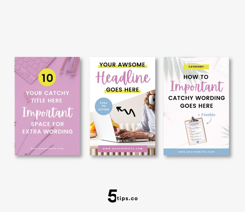 Pinterest Templates for Your Blog and Business Fully - Etsy