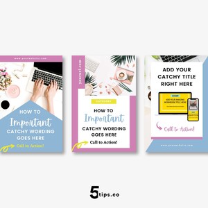 Pinterest Templates for Your Blog and Business Fully - Etsy