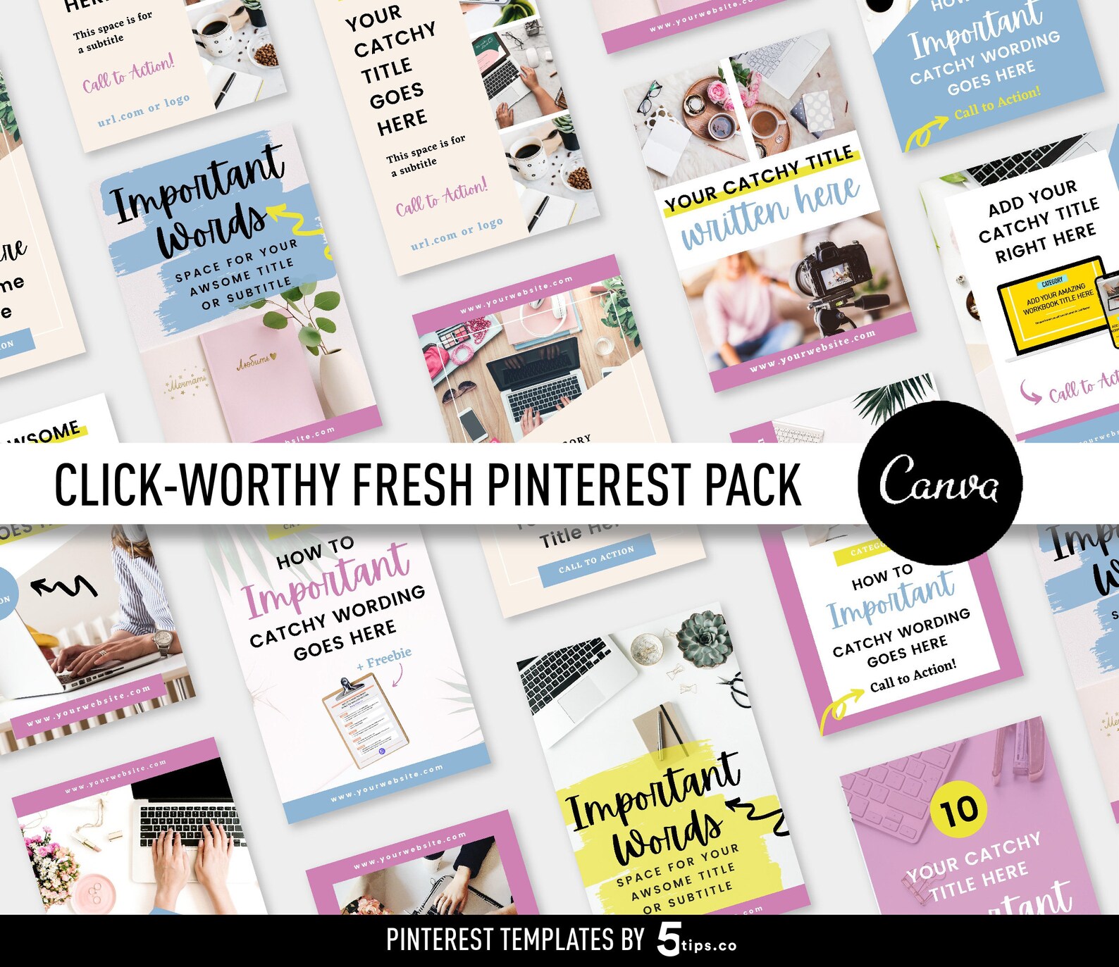 Pinterest Templates for Your Blog and Business Fully - Etsy