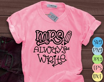 Always Write Shirt - Etsy