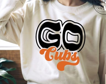 Cubs Baseball Svg, Go Cubs Svg, Retro Sports Jersey Font, Cubs Team ...