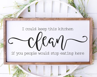 Kitchen Clean Quote - Etsy