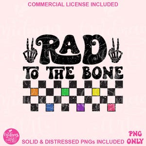 Rad to the Bone PNG, Radiology and Rad Tech Png, Trendy Retro Groovy ...