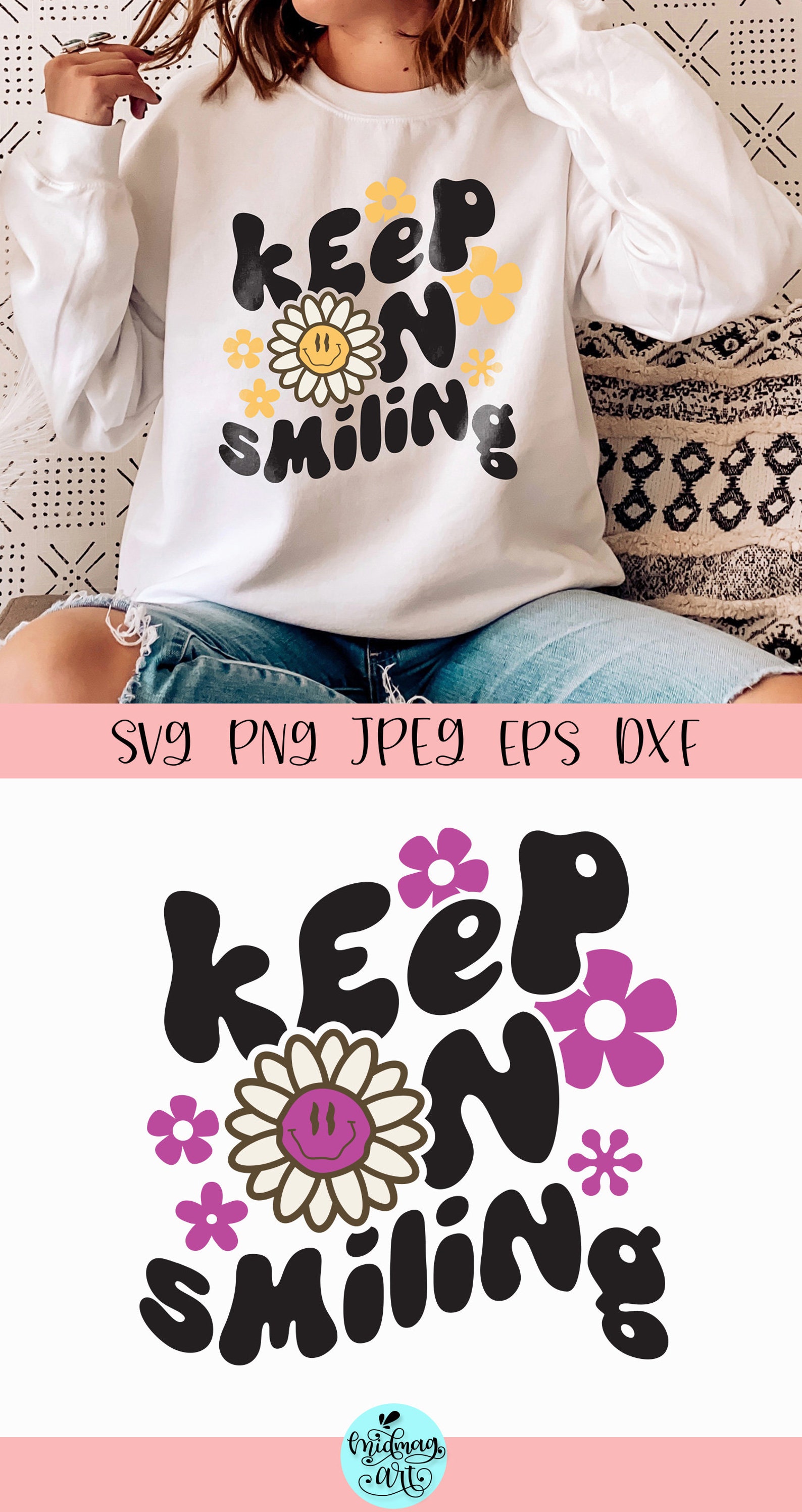 Keep on Smiling Svg Choose Kindness Png Kindness - Etsy
