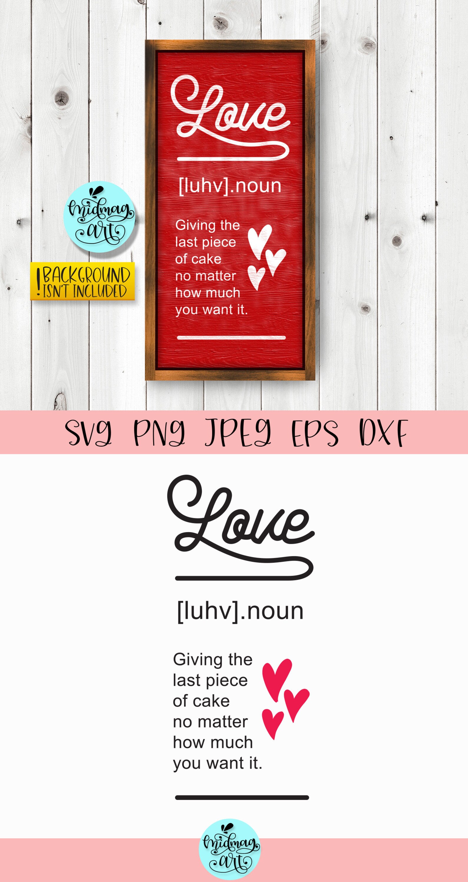 Love Definition Sign Svg Love Quote Svg Home Decor Digital | Etsy