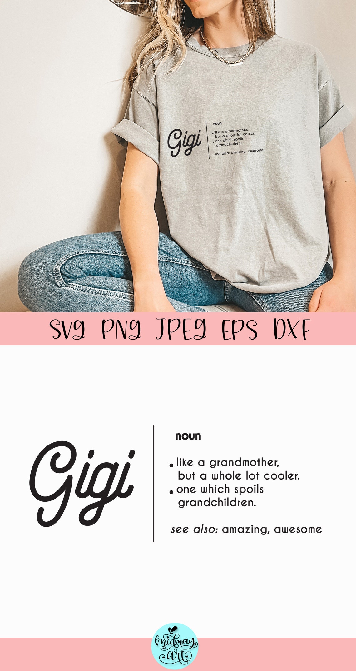 Gigi Definition Svg, Grandma Svg, Amazing Svg, Awesome Svg, Gigi ...