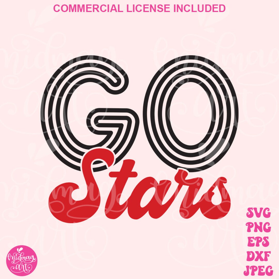 Go Stars Svg Png, Lets Go Star Svg, Sports Svg, Star Svg, Football Team ...