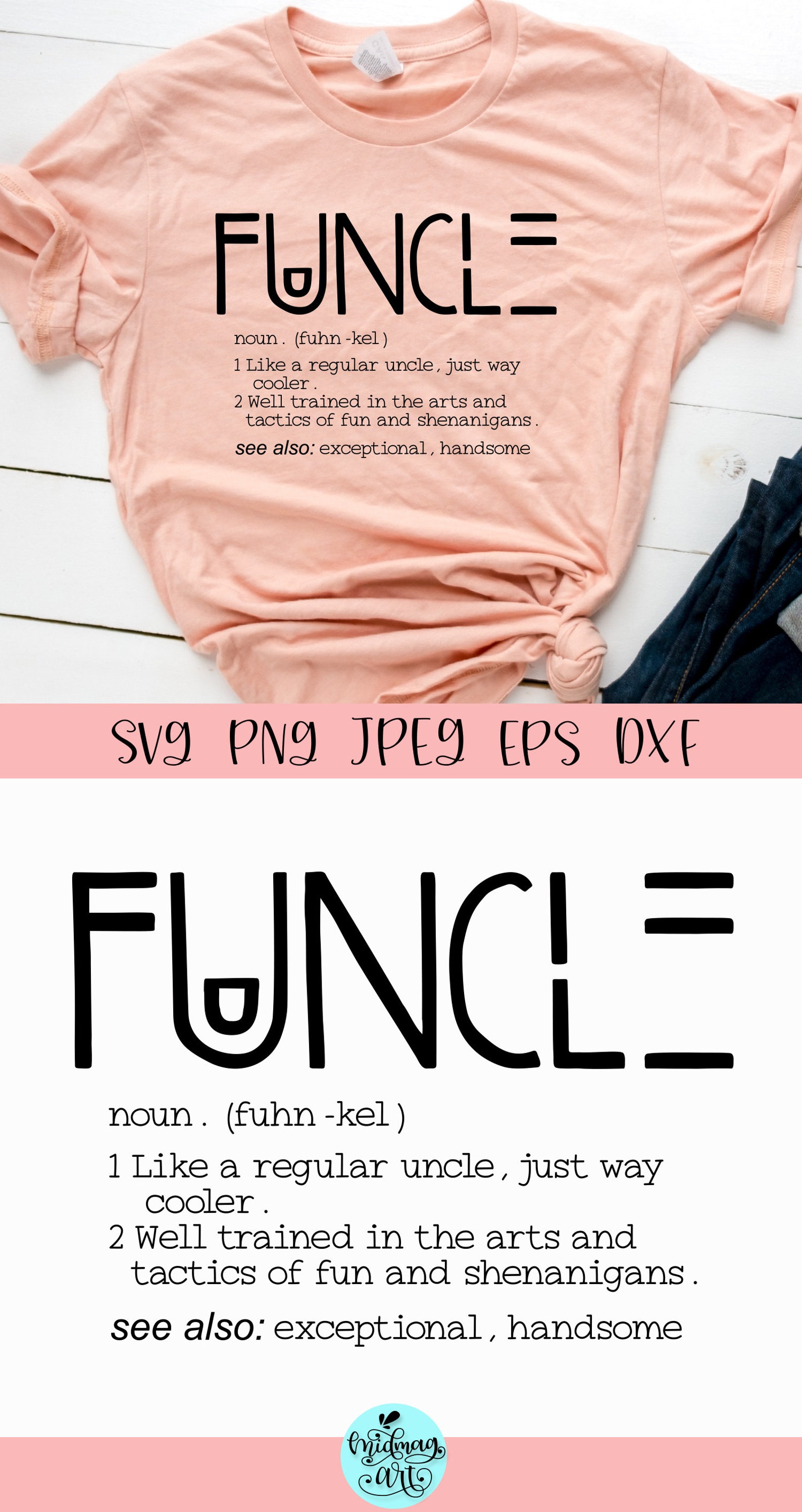 Funcle Definition Svg Funcle Svg Blessed Uncle Svg Uncle - Etsy