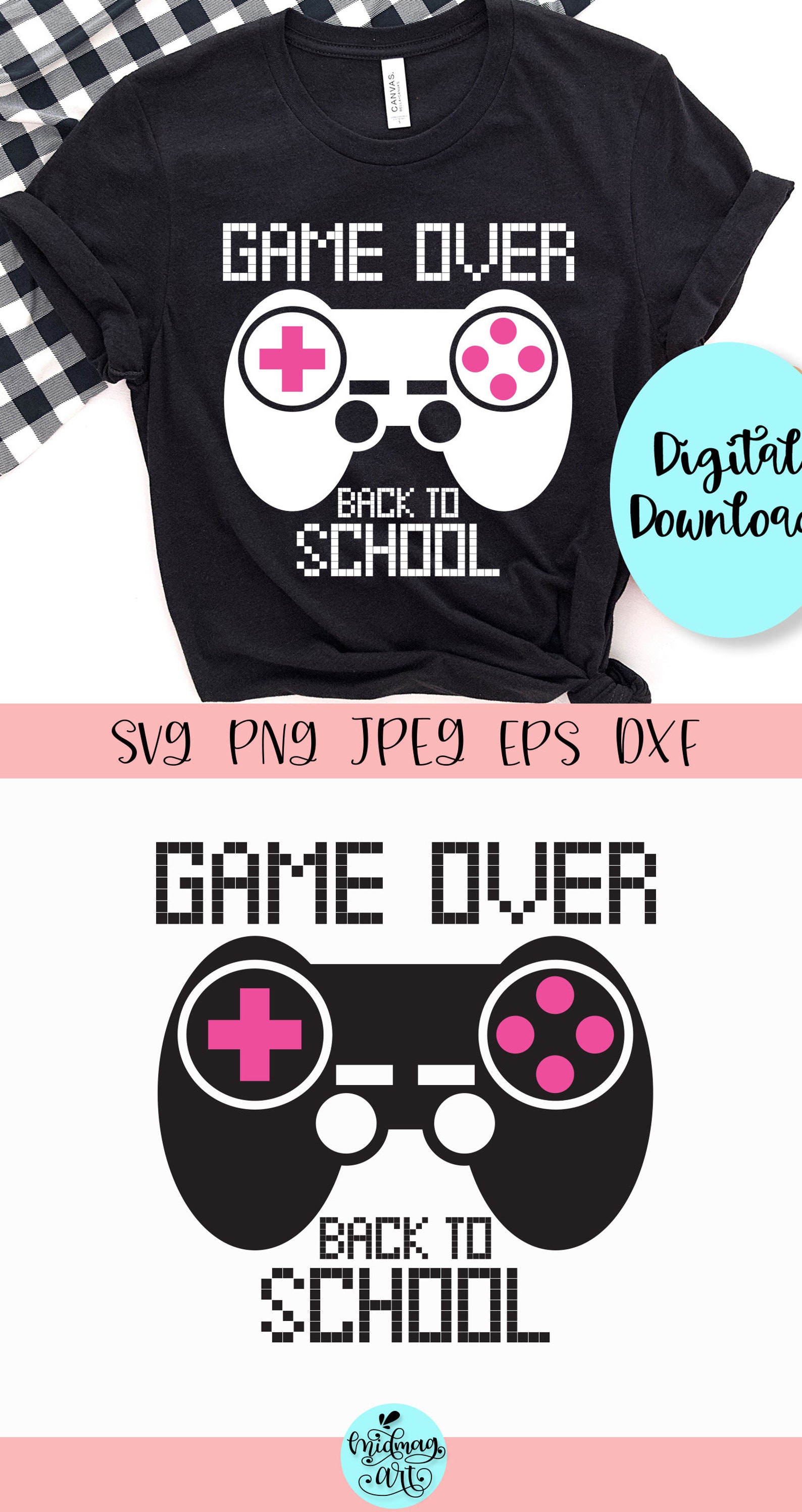 Game Over Back to School Svg Back to School Svg School Shirt - Etsy