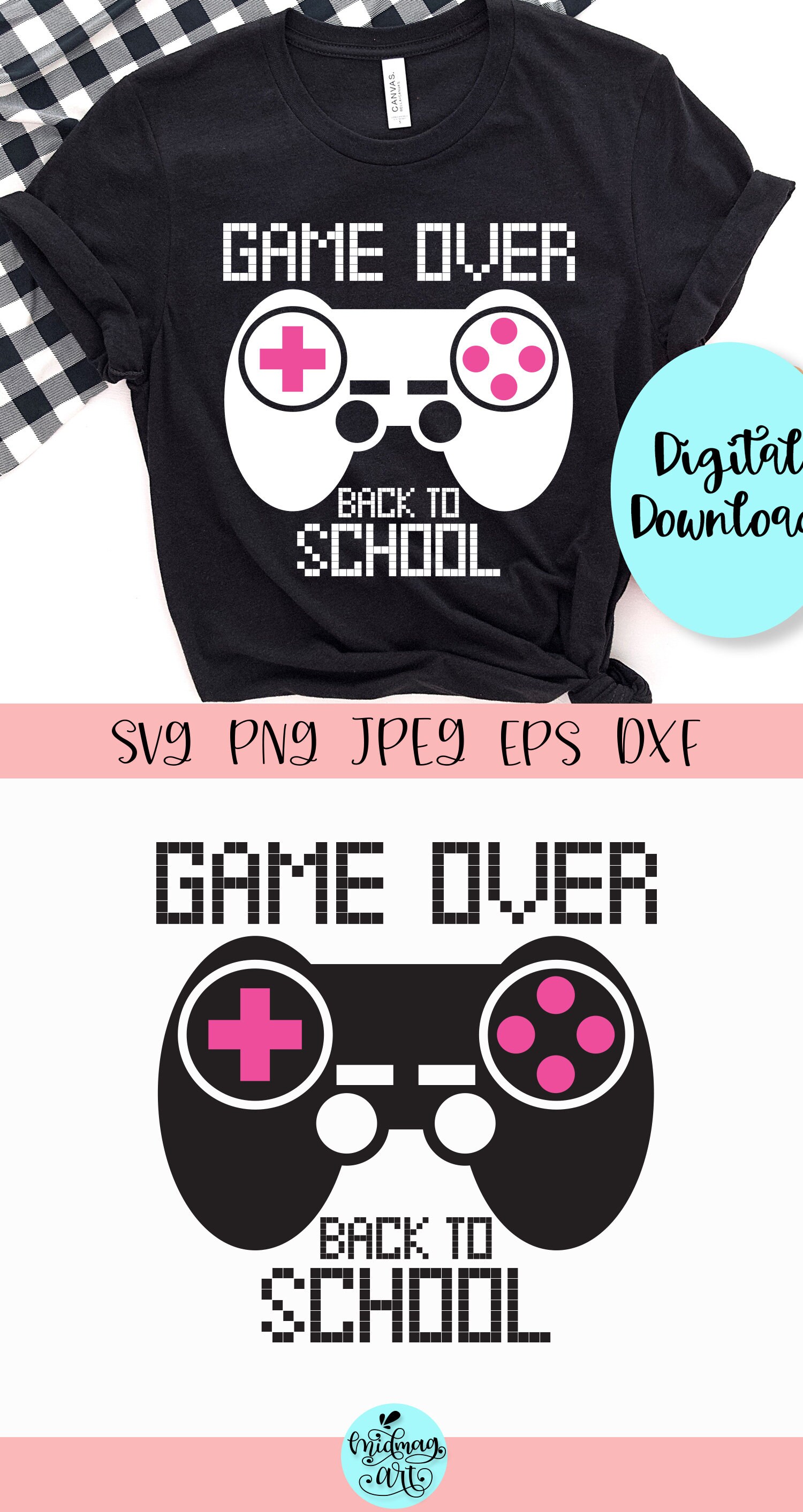 Game Over Back to School Svg, Back to School Svg, School Shirt Svg ...