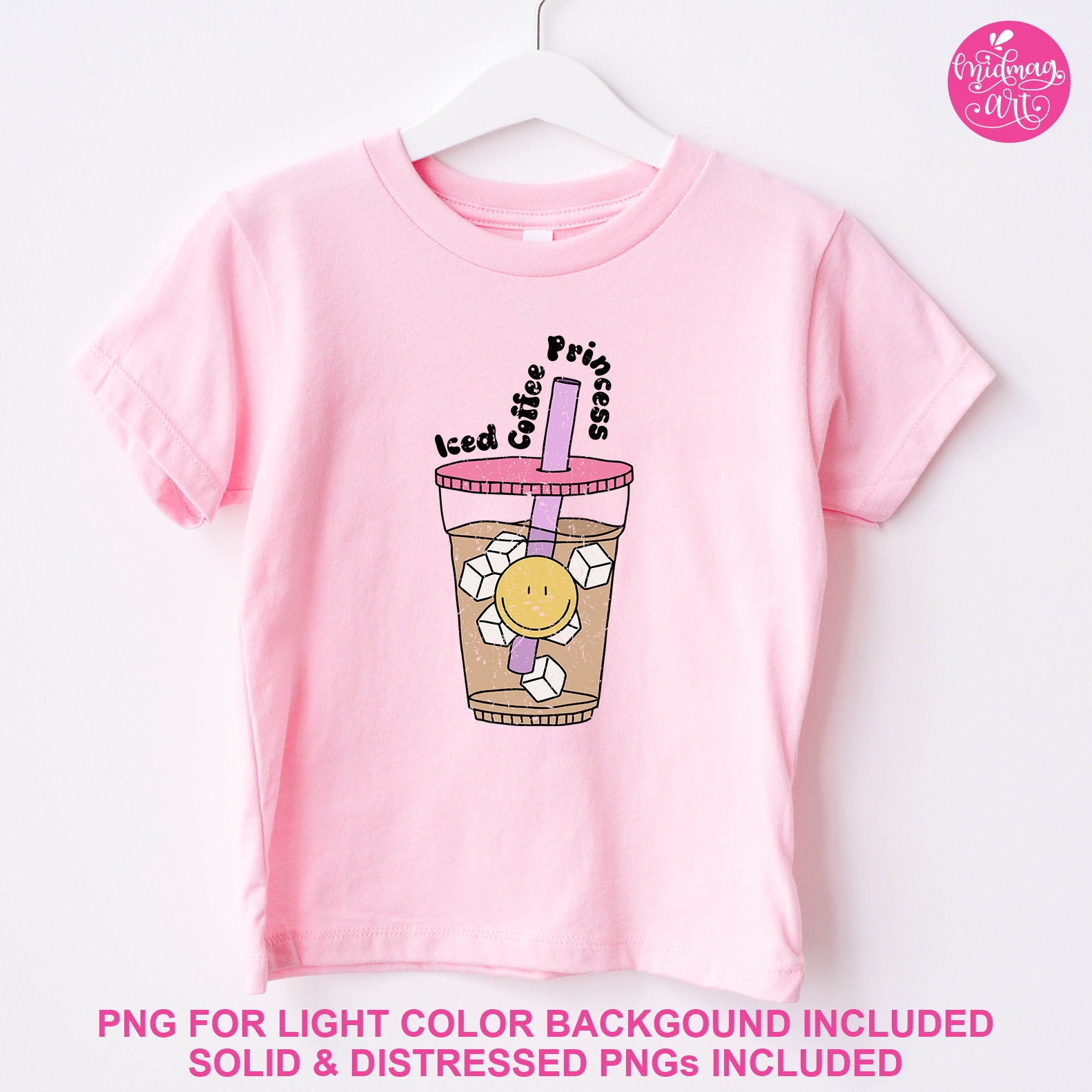 Iced Coffee Princess PNG, Cute Iced Coffee Design, Best Design for ...