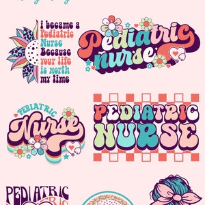 Pediatric Nurse SVG PNG Bundle, Pediatric Nurse Rainbow Svg, Pediatric ...