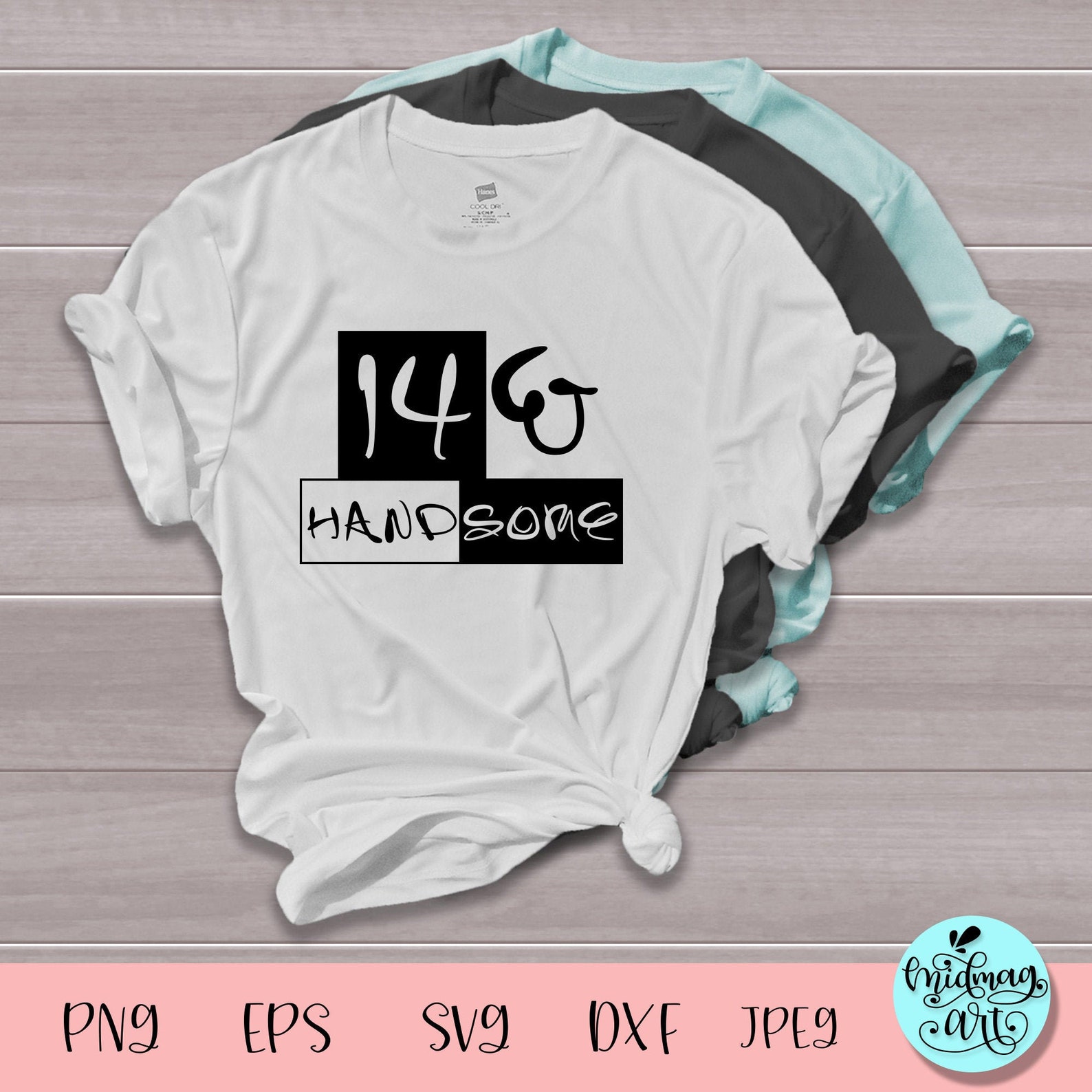 14 and Handsome Svg 14th Birthday Svg Fourteenth Birthday | Etsy