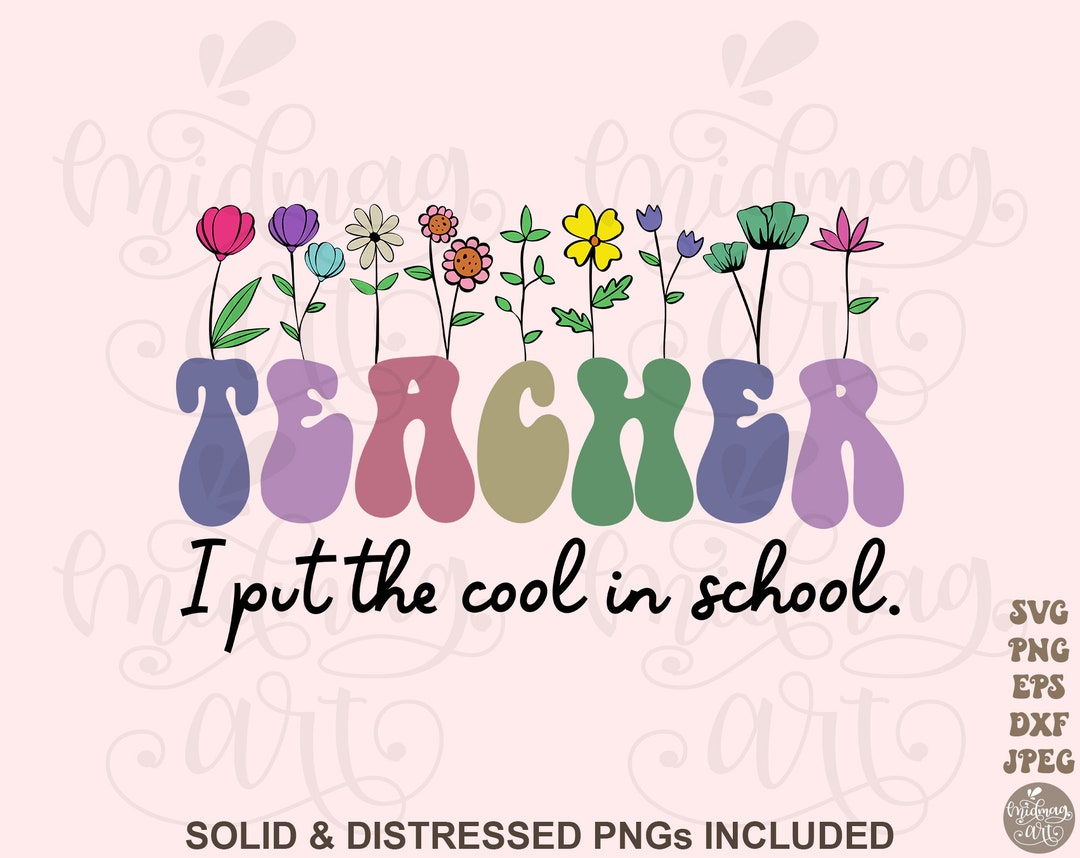 Funny Teacher Png Svg, Teacher, Funny Teacher Png, Teacher Png, Floral ...