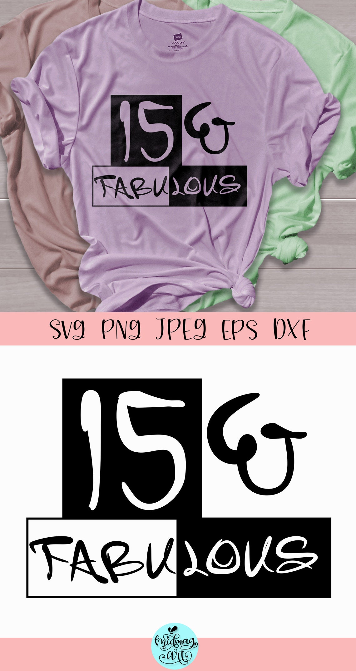 15 and Fabulous Svg 15th Birthday Svg Birthday Shirt Svg | Etsy