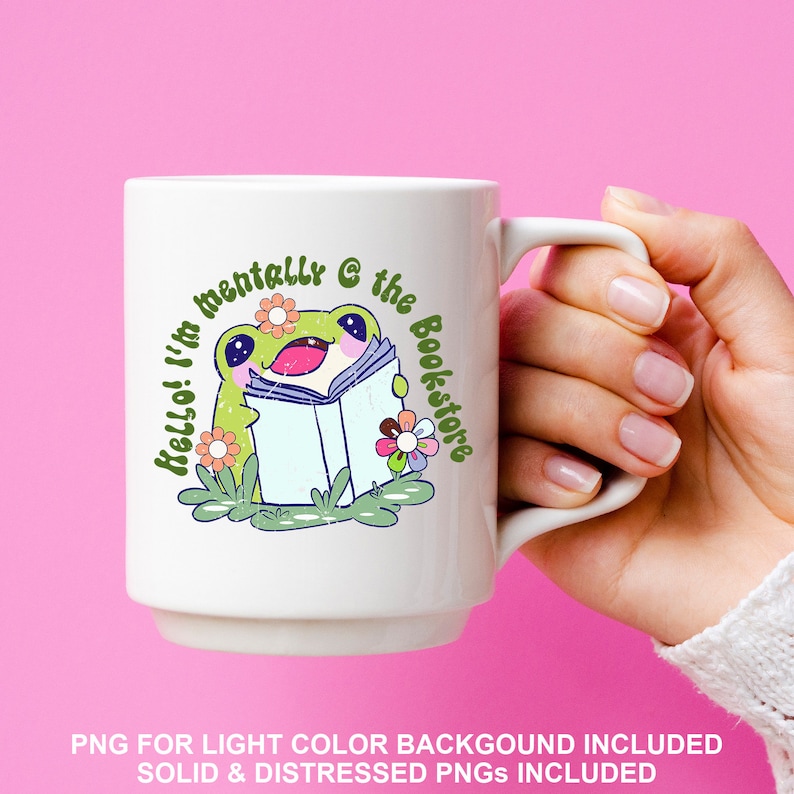 Hello I'm Mentally at the Bookstore PNG, Book Lover Sublimation, Cute ...