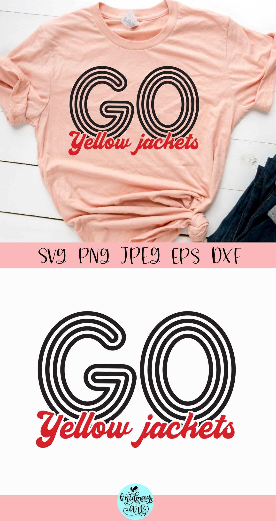 Go Yellow Jackets Svg Sports Svg File Sports Cut File - Etsy