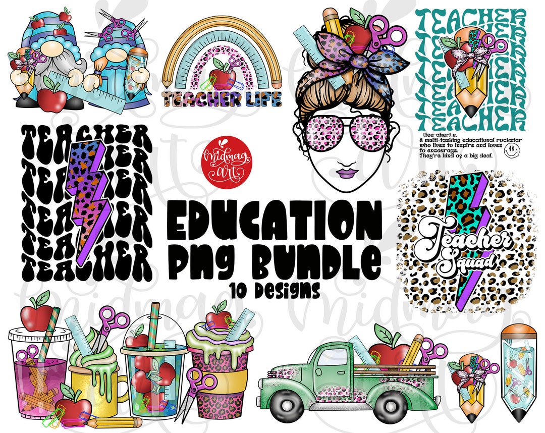 Education Png Bundle, Teacher Sublimation Bundle, Back to School ...
