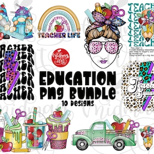 Education Png Bundle, Teacher Sublimation Bundle, Back to School ...