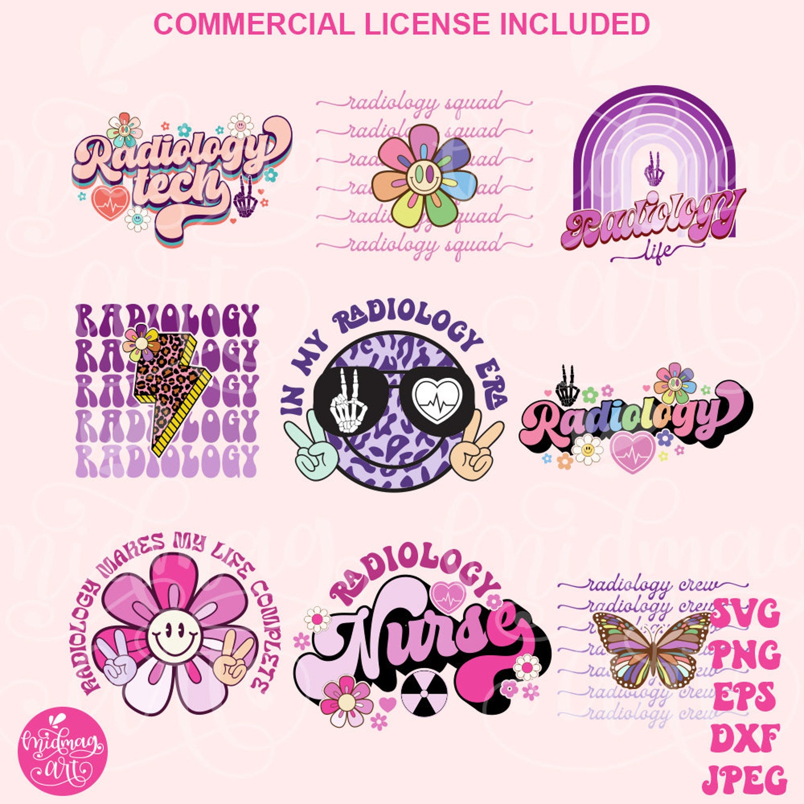 Retro Radiology SVG PNG Bundle, X Ray Cutfiles, Digital Download Png ...