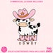 Cowdy Png, Cute Cow Png Sublimation, Trendy Cow Png Design for Stickers ...