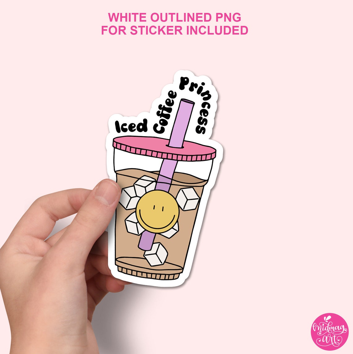 Iced Coffee Princess PNG, Cute Iced Coffee Design, Best Design for ...