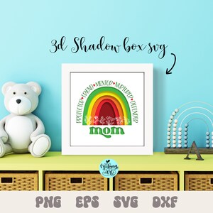 Mom Shadow Box Svg, 3d Mom Shadow Box Svg, 3d Mother's Day Svg, Mother ...