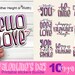 Valentine's Day Printable Stickers Bundle, Valentine's Day Png Stickers ...