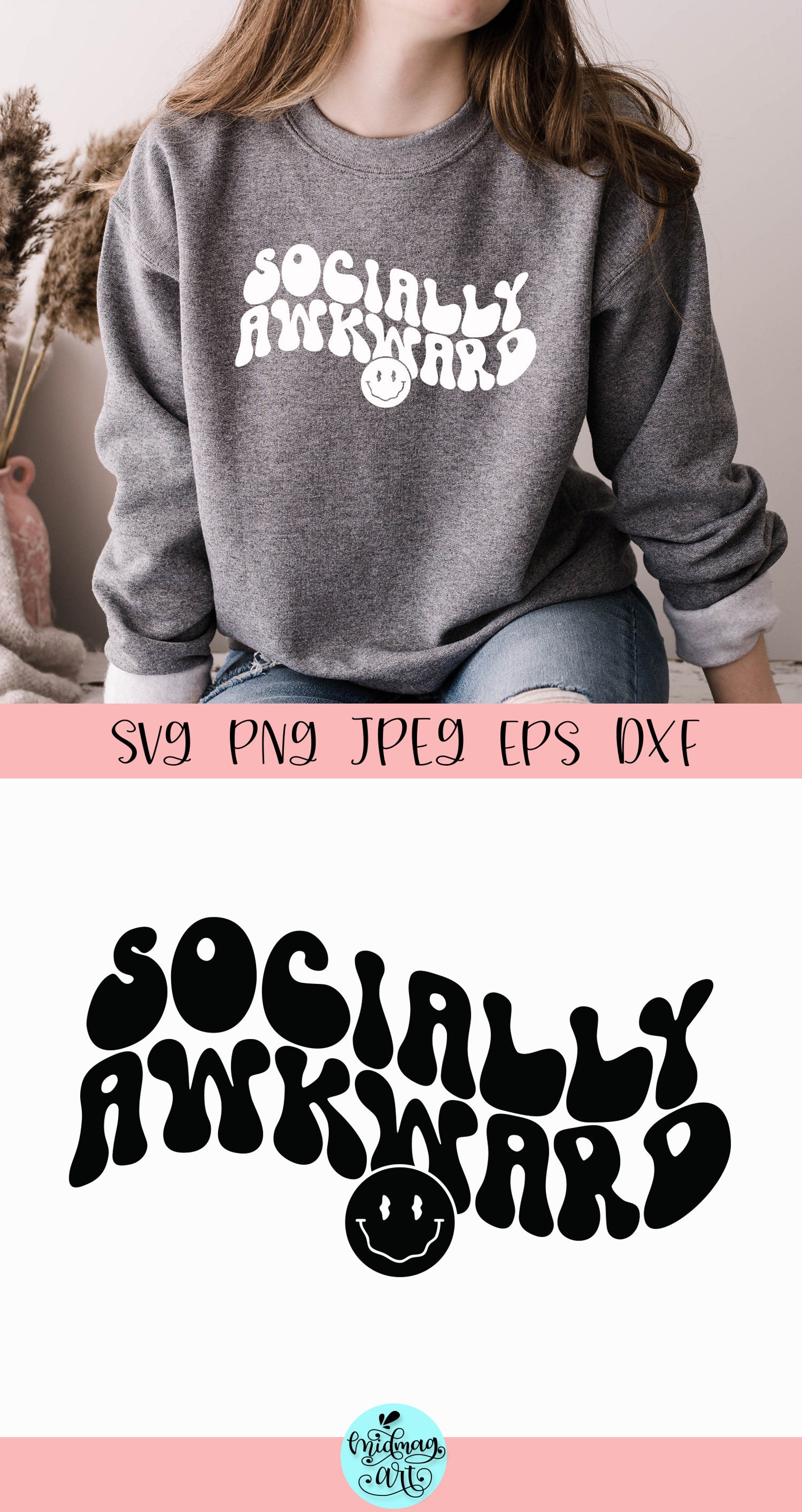 Socially Awkward Svg Introvert Svg Sarcasm Svg Trending - Etsy