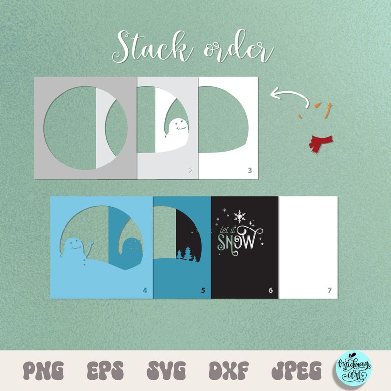 3D Let It Snow Svg Christmas Shadow Box Svg Winter Shadow - Etsy