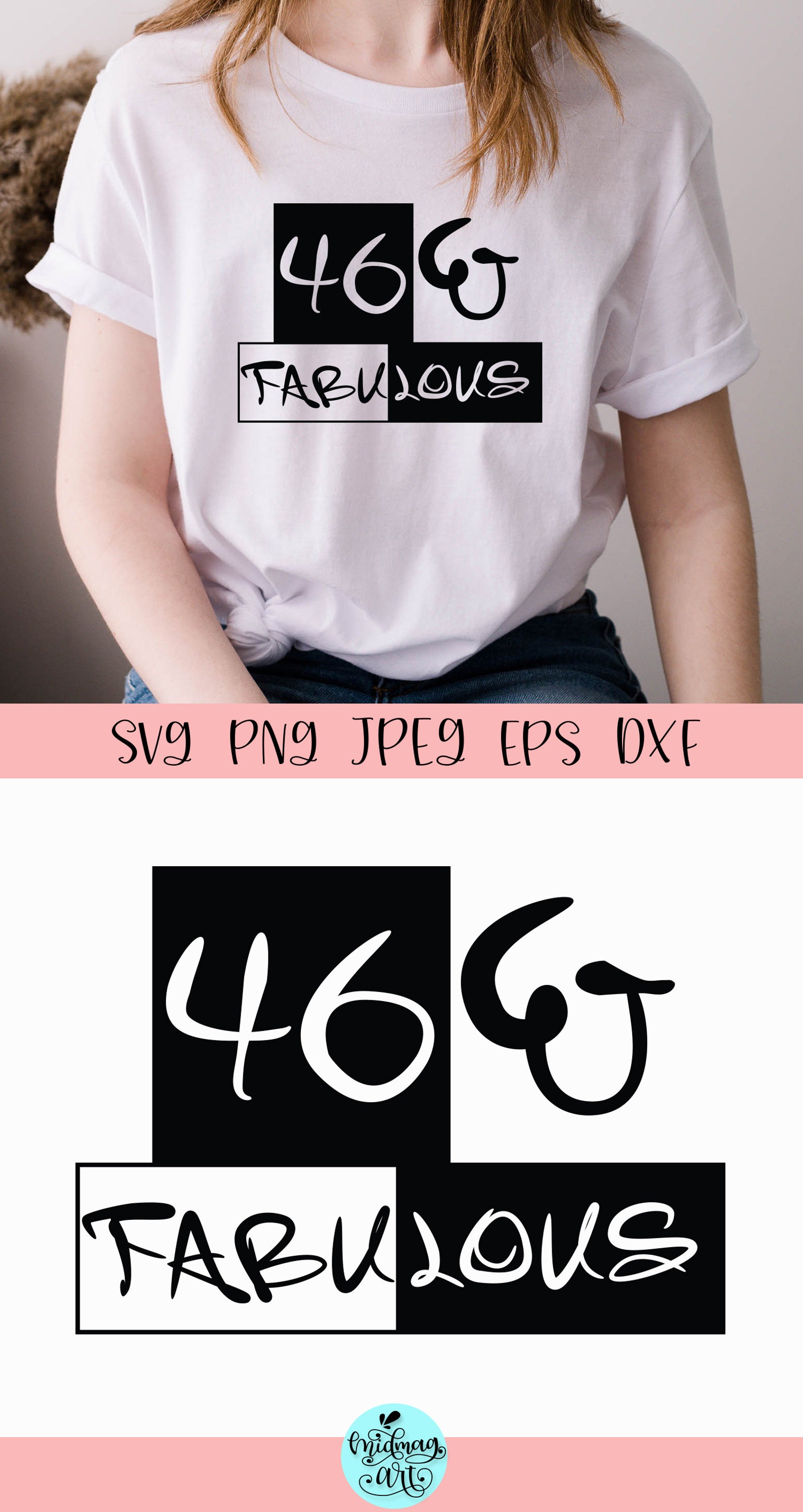46 and Fabulous Svg 46th Birthday Svg 46 Years Old 46th - Etsy