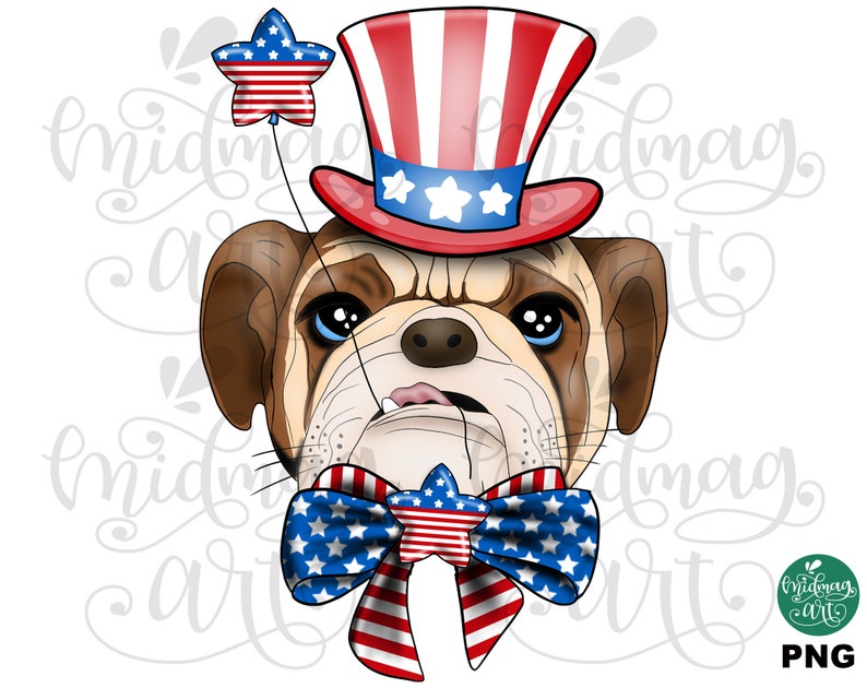 Patriotic Dog Png 4th of July Png Sublimation Design Digital - Etsy