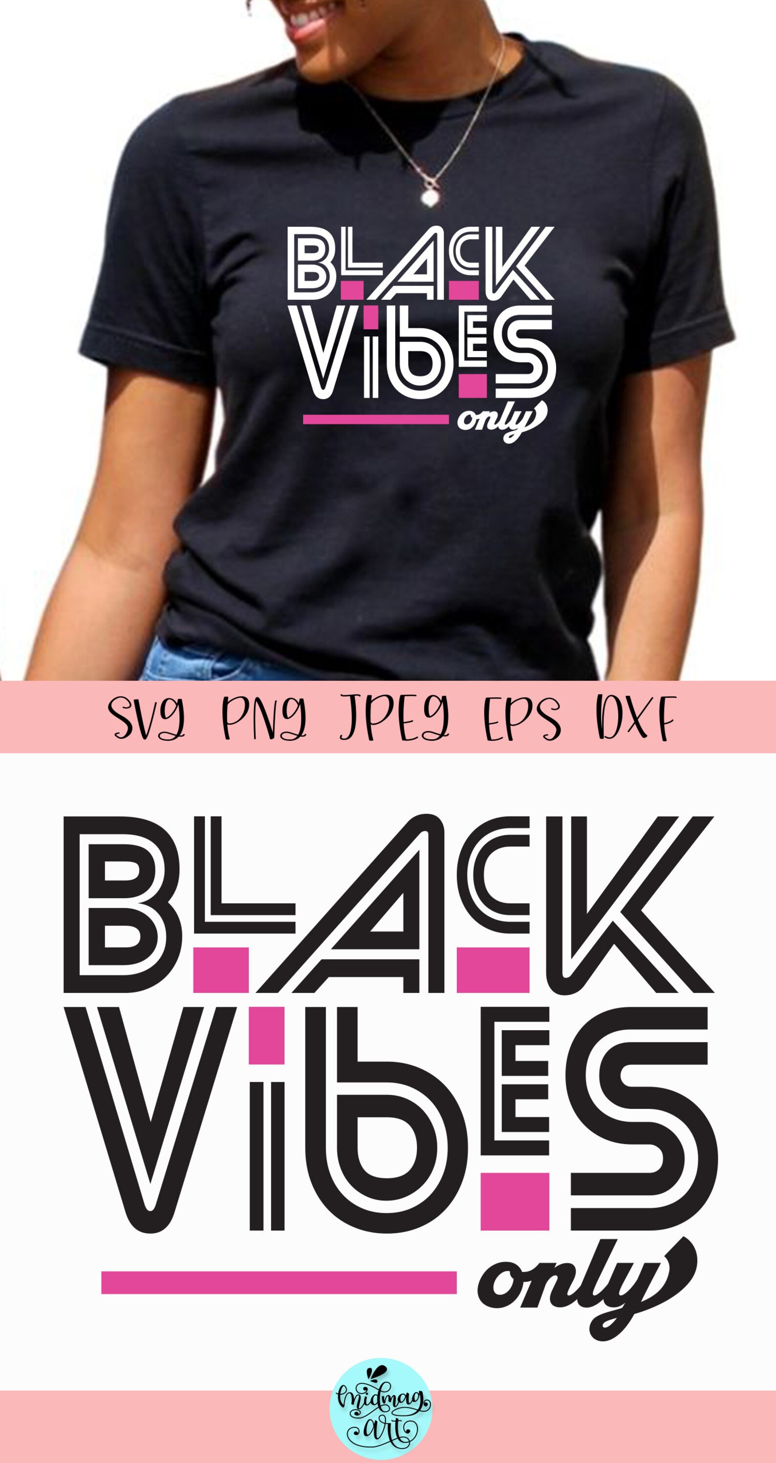 Black Vibes Only Svg Black History Svg T Idea Digital Etsy