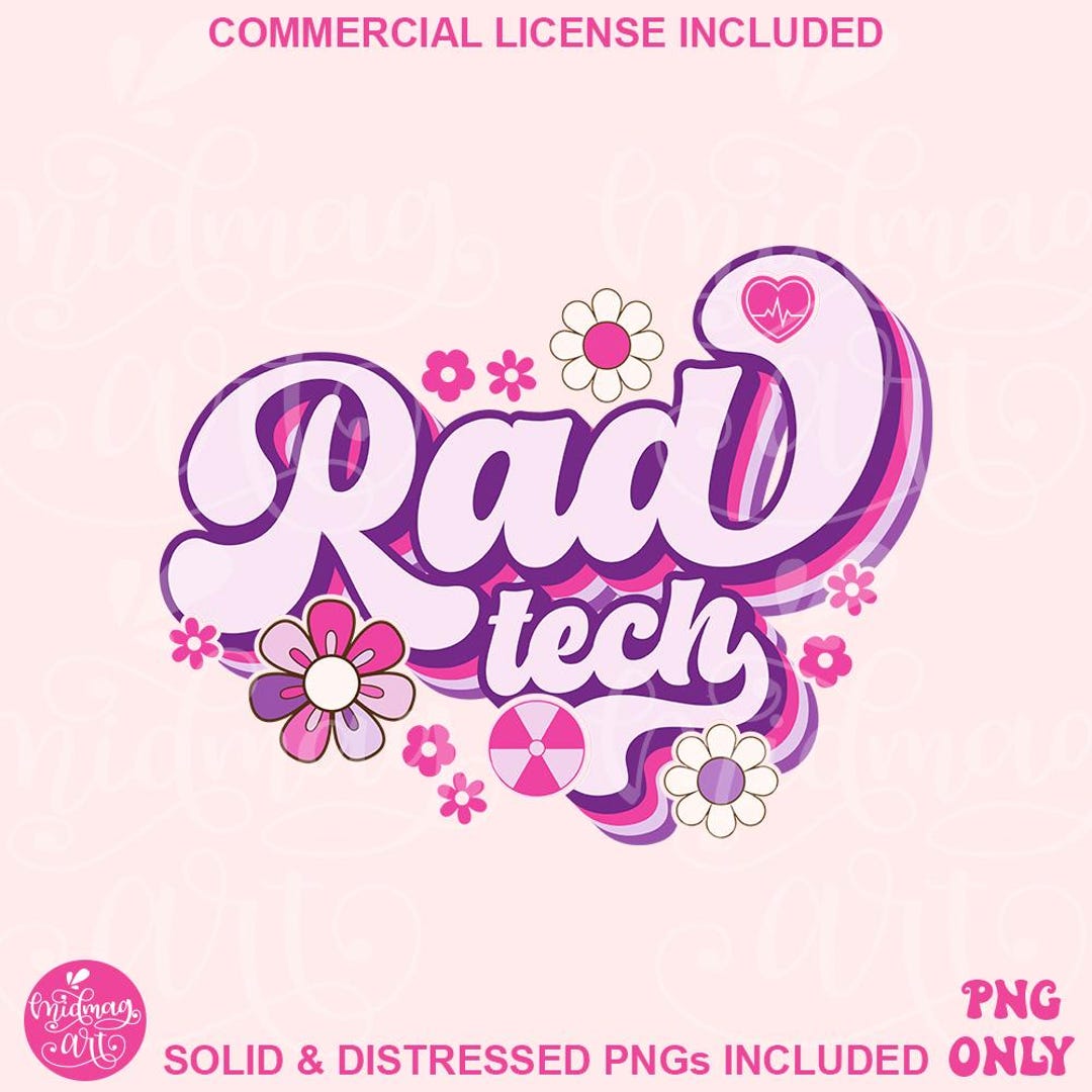 Rad Tech PNG, Radiology and Rad Tech Png, Trendy Retro Groovy Rad Tech ...