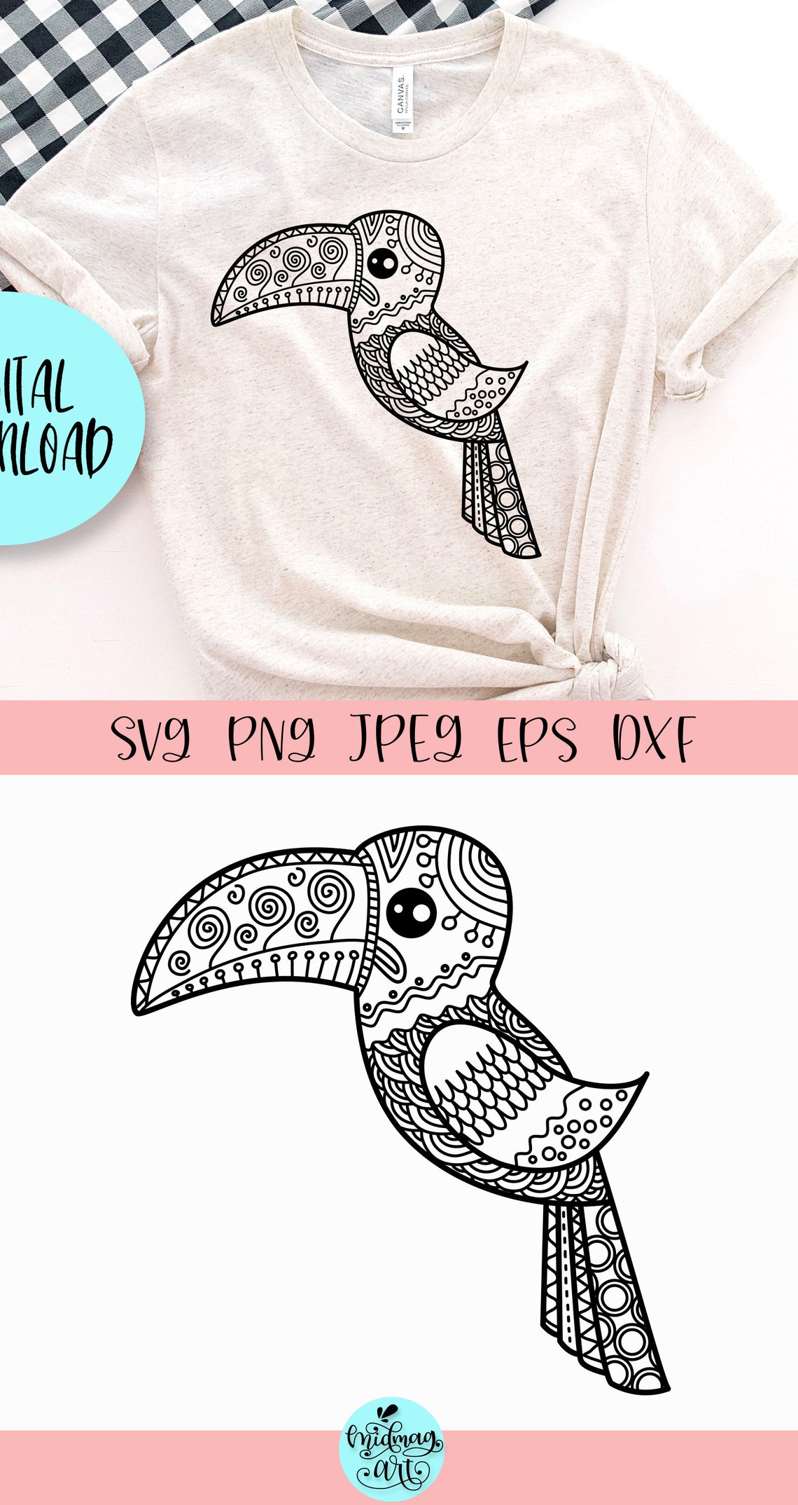 Mandala Bird Svg Mandala Svg Bird Svg Mandala Bird Cut - Etsy