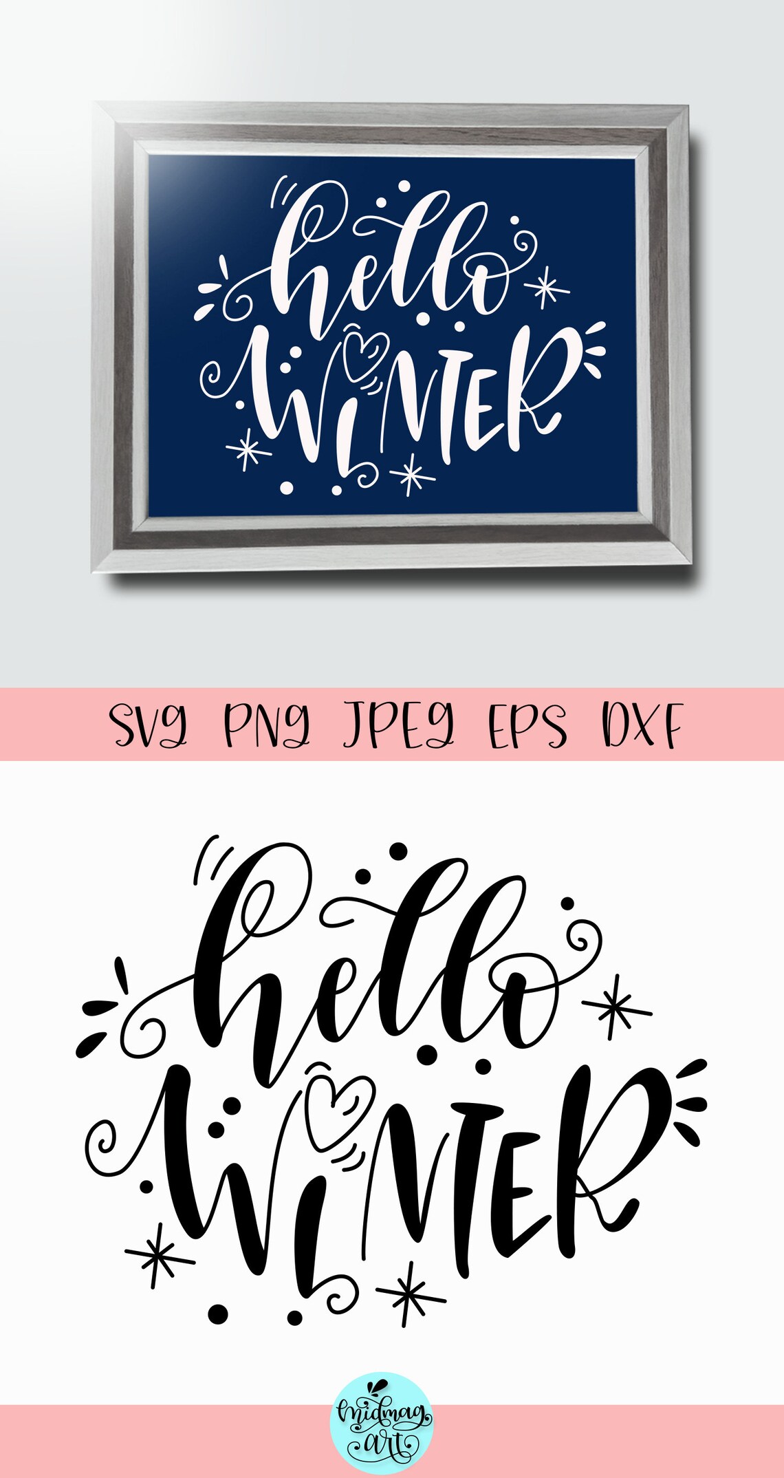 Hello Winter Svg Winter Svg Winter Svg File Winter Cut | Etsy