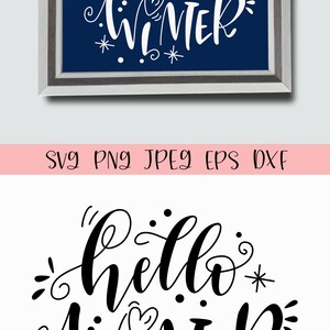 Hello Winter Svg, Winter Svg, Winter Svg File, Winter Cut File ...