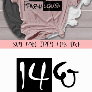 14 and Fabulous Svg, 14th Birthday Svg, Birthday Party Svg, - Etsy