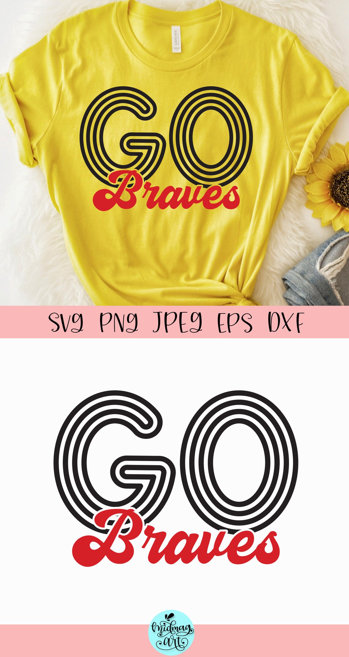 Go Braves Svg, Brave Pride Svg, Braves Cut File, Lets Go Braves Svg ...