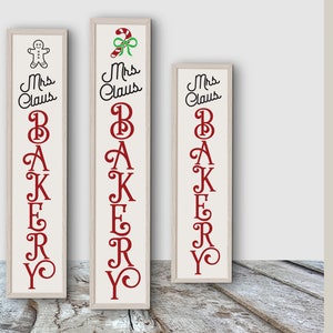 Mrs Claus Bakery Porch Sign Svg, Christmas Bakery, Christmas Kitchen ...