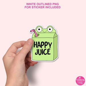 Happy Juice PNG, Cute Quirky Fun Inspirational Mental Health Design for ...