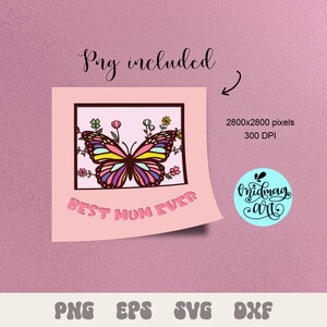 Best Mom Ever Shadow Box Svg, 3d Mom Shadow Box Svg, 3d Mother's Day ...